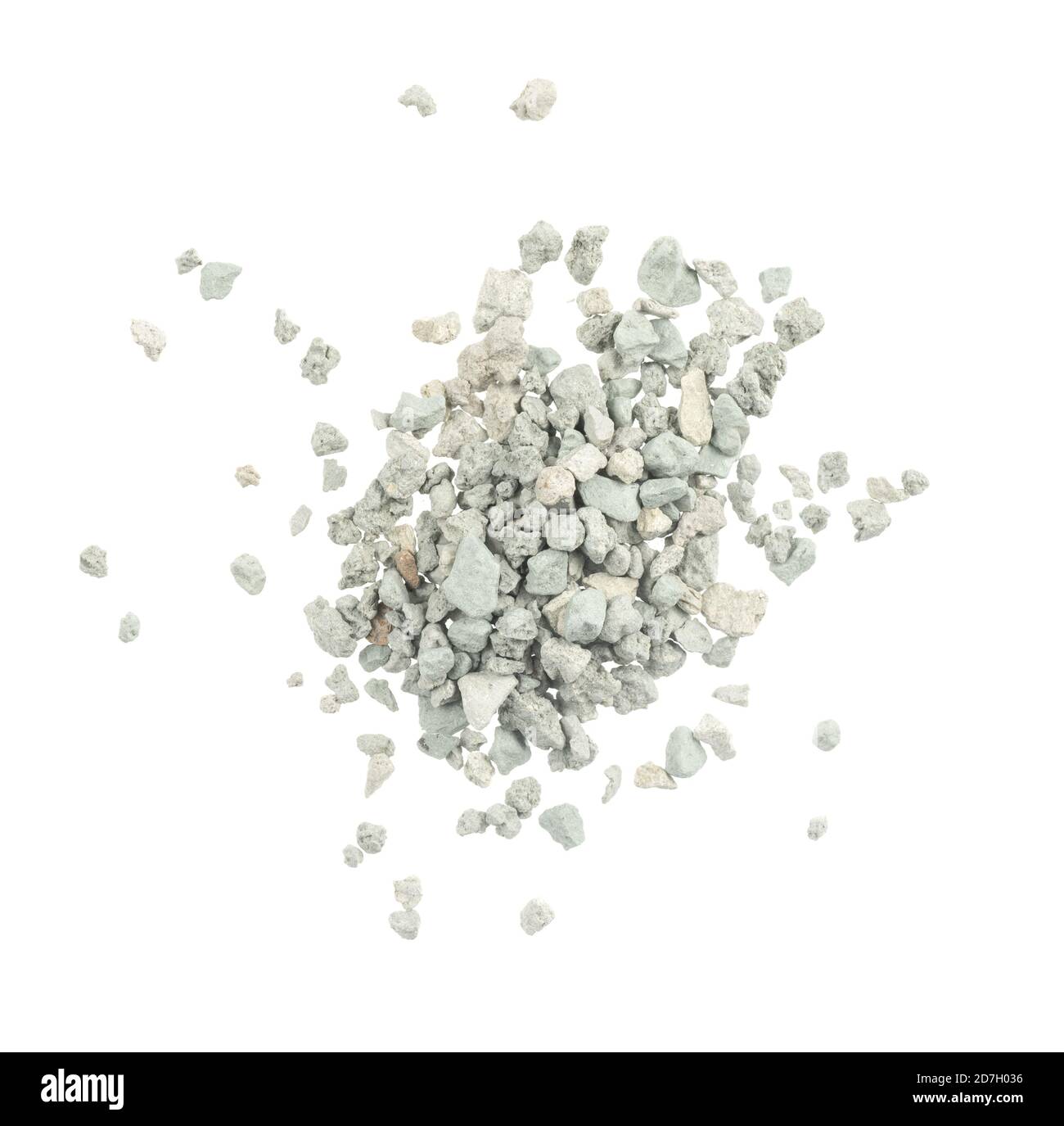 Gray small rocks ground texture isolated white background. black small ...