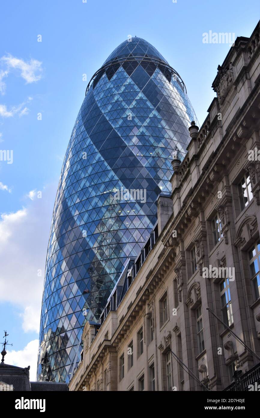 The Gherkin Building, City of London Stock Photo - Alamy