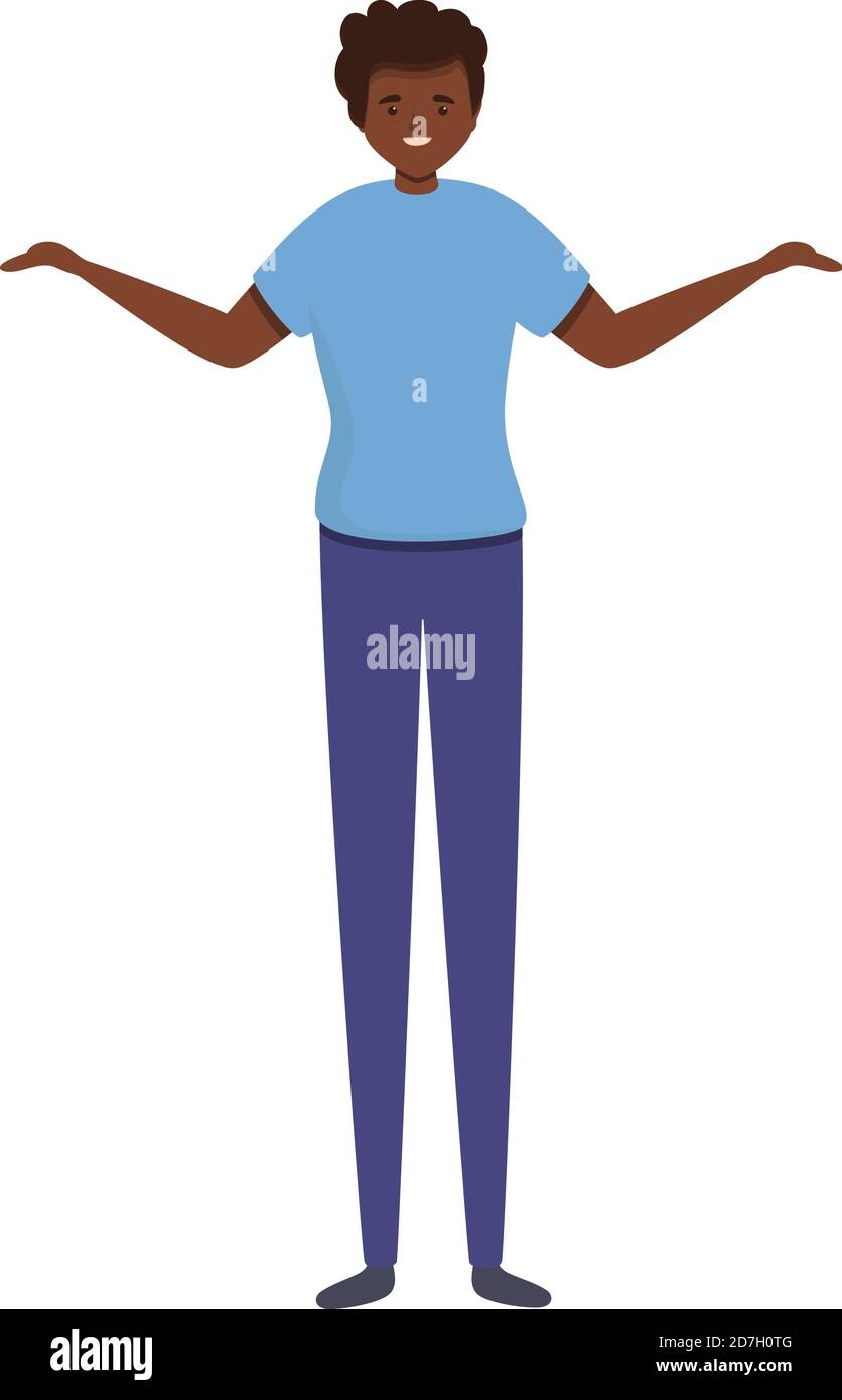 Smiling african boy icon. Cartoon of smiling african boy vector icon ...