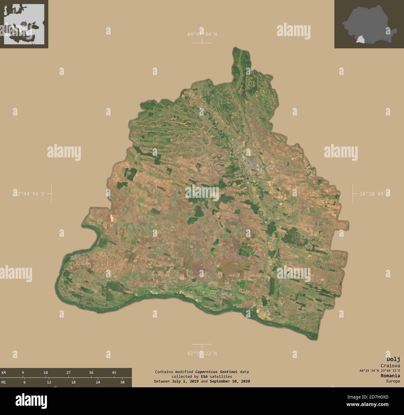 Romania map solid border satellite hi-res stock photography and images ...