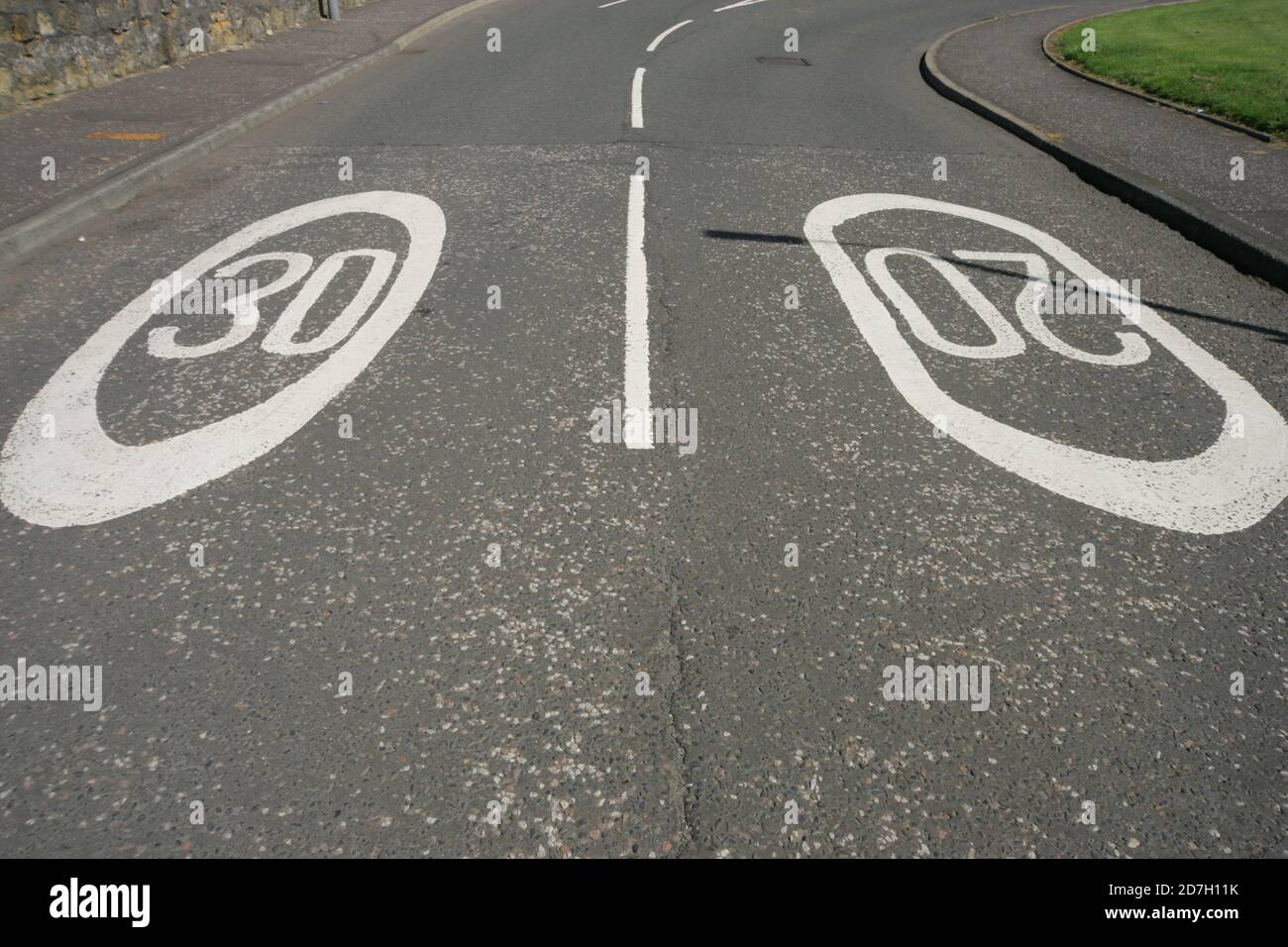 Kilwinng, North Ayrshire, Scotland, UK, 20mph & 30mph Speed signs on ...