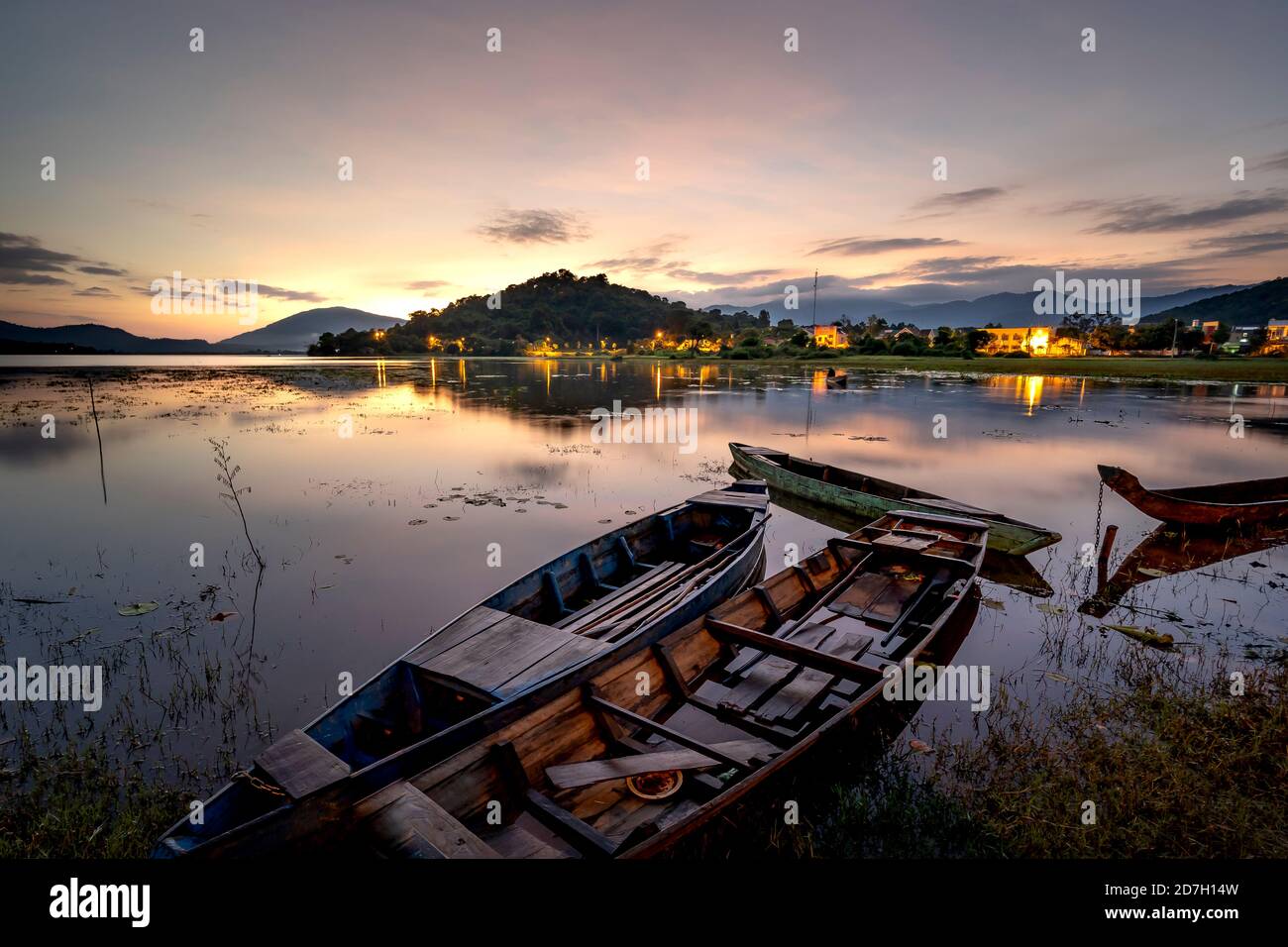 Beautiful sunrise at Lak lake in Buon Ma Thuat, Dak Lak province ...