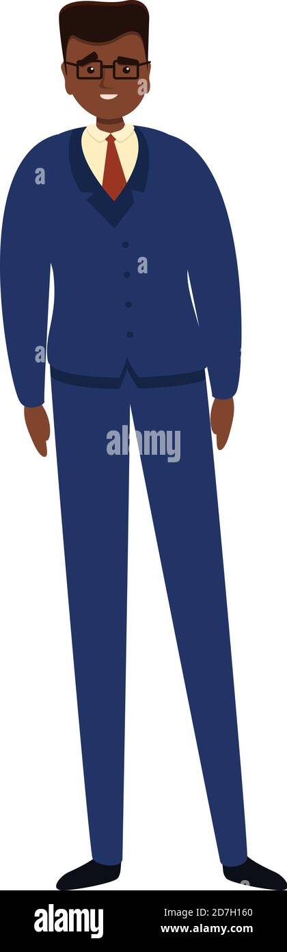 African businessman icon. Cartoon of african businessman vector icon ...