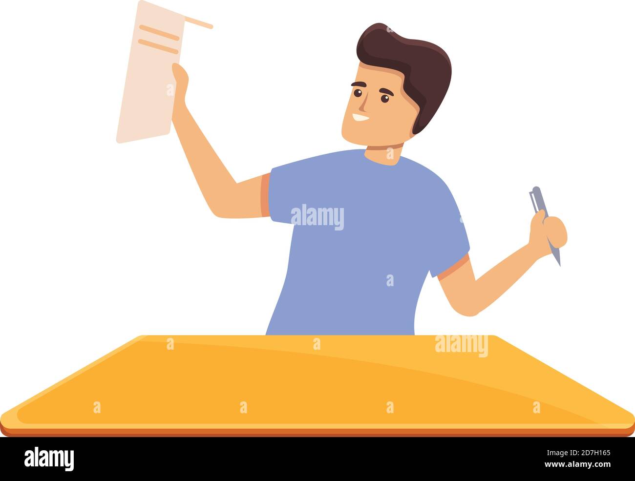 Success test writing icon. Cartoon of success test writing vector icon ...