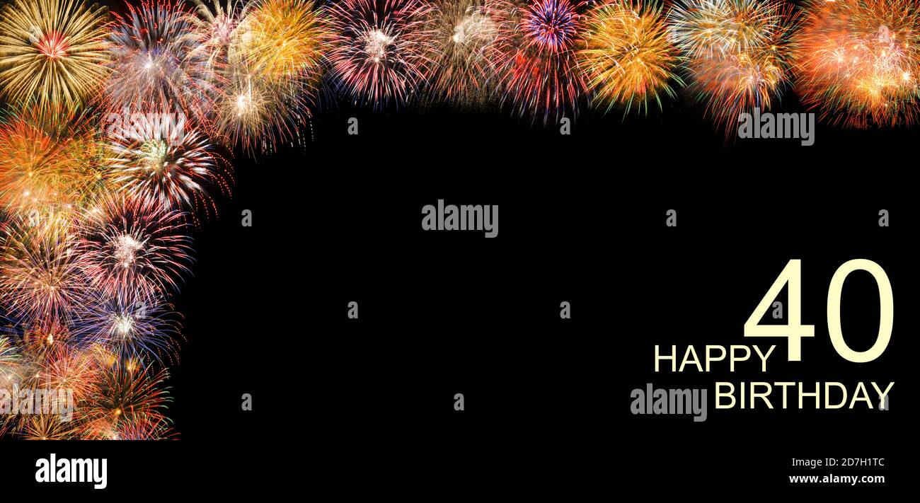 40th birthday background hi-res stock photography and images - Alamy