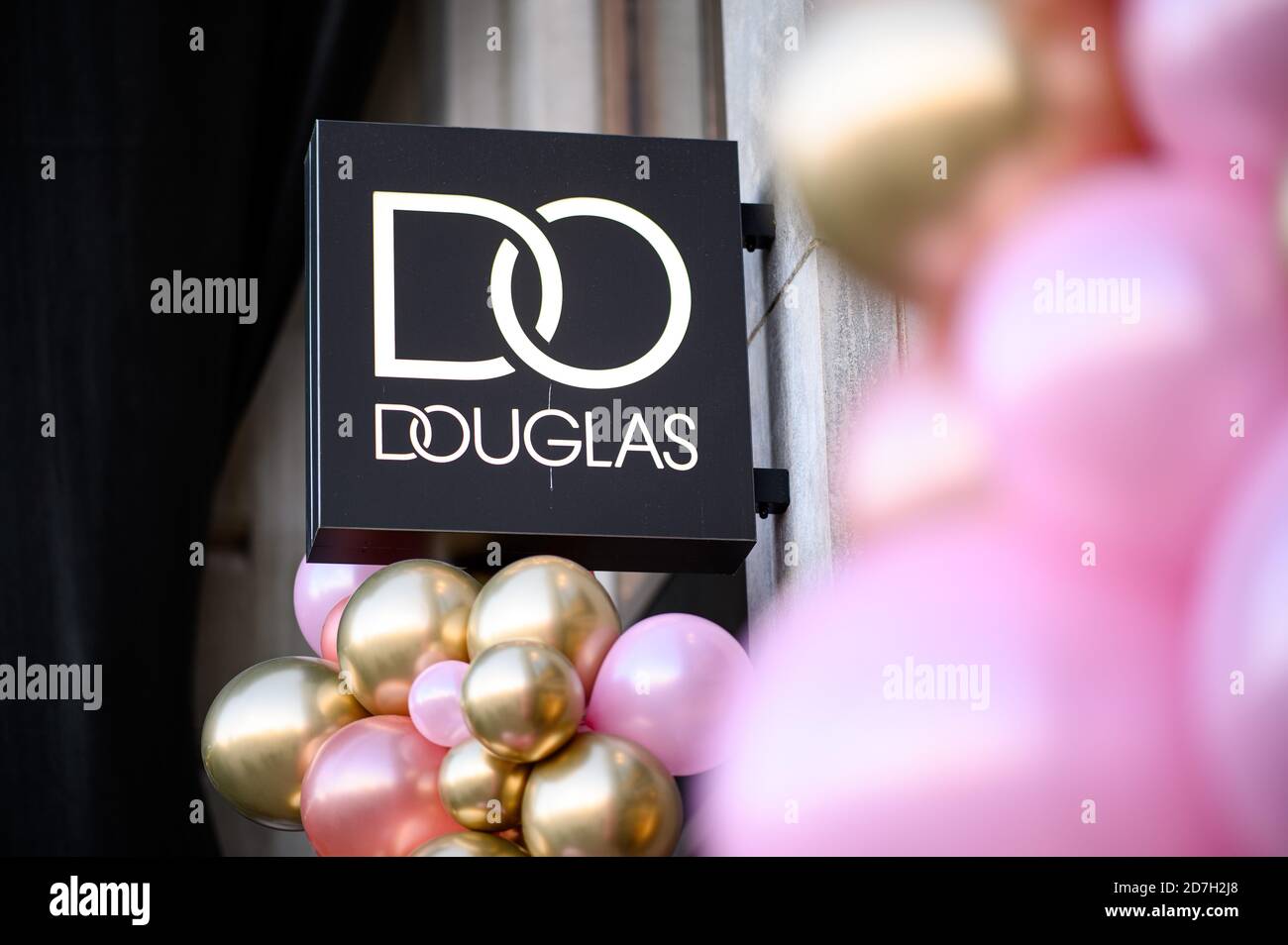 Hamburg, Germany. 22nd Oct, 2020. The Douglas logo, taken at a Douglas ...
