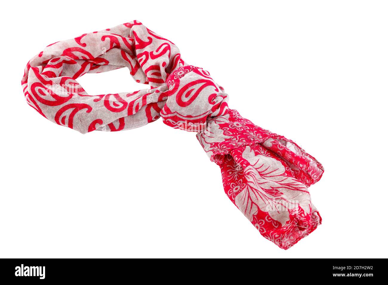 Colorful shawl scarf isolated on white background Stock Photo - Alamy