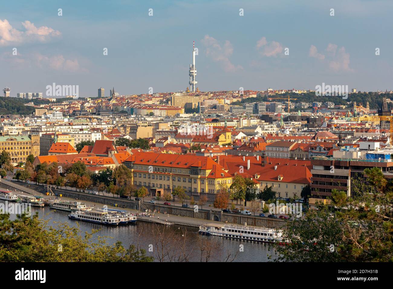 Prague skyline zizkov television tower hi-res stock photography and ...