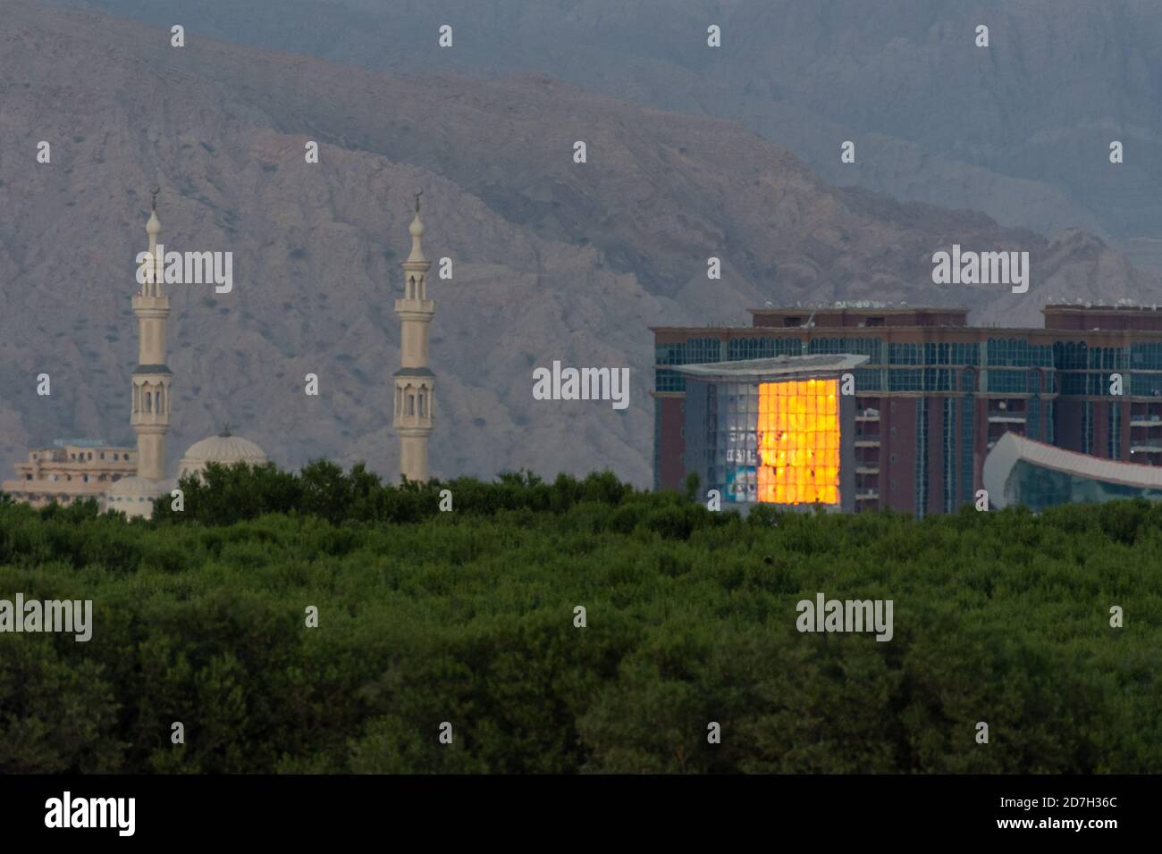 "Ras al Khaimah, RAK/United Arab Emirates - 10/17/2020: RAK Corniche ...