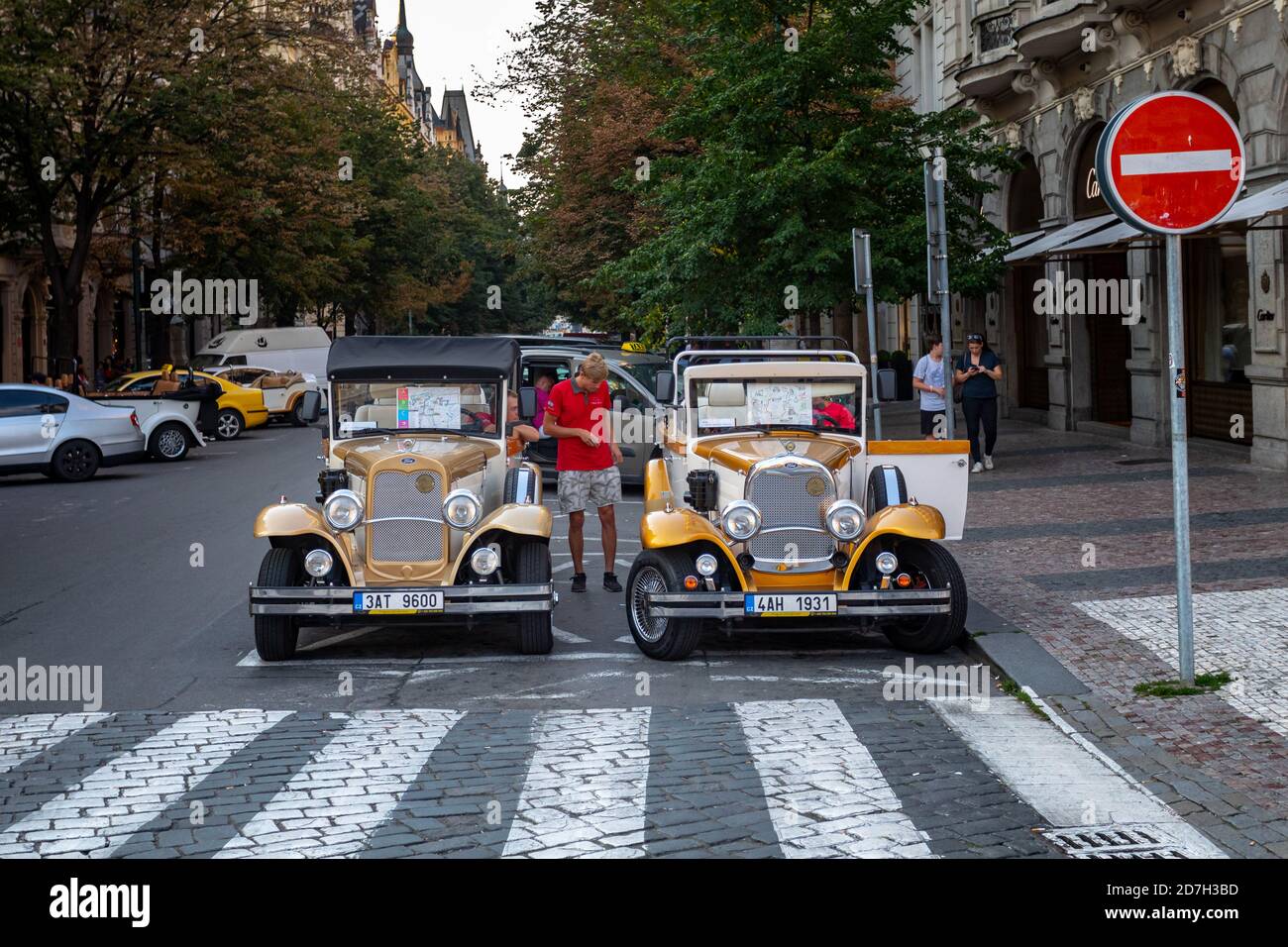 Classic old Ford car in Prague, Czech Republic Stock Photo - Alamy