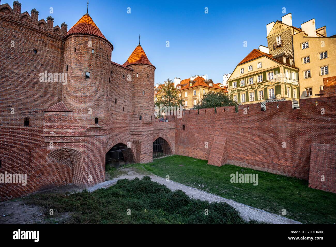 Warsaw Barbican, 16th-century castle defense wall Stock Photo - Alamy