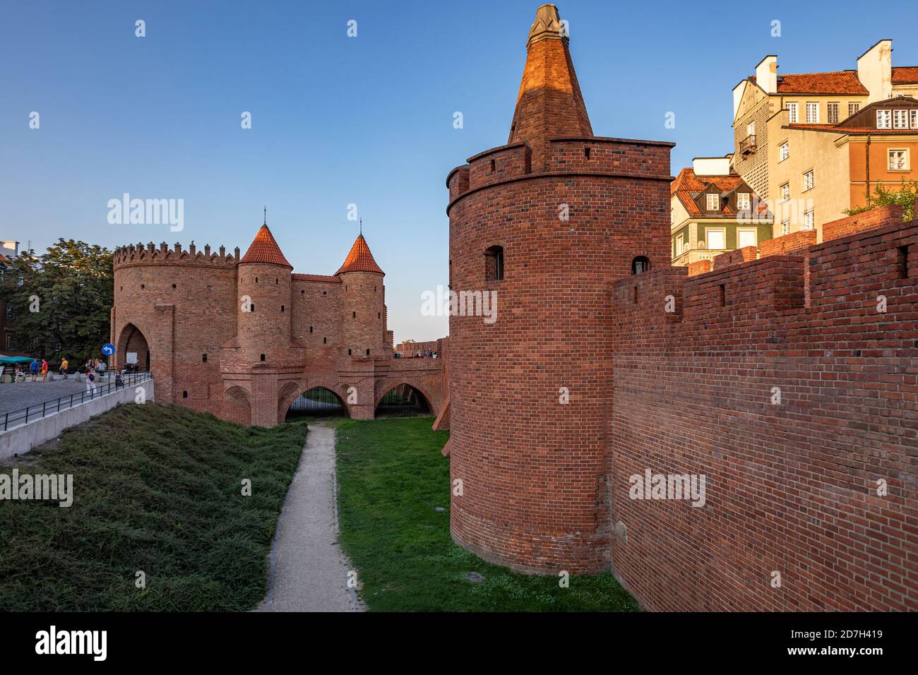 Warsaw Barbican, 16th-century castle defense wall Stock Photo - Alamy