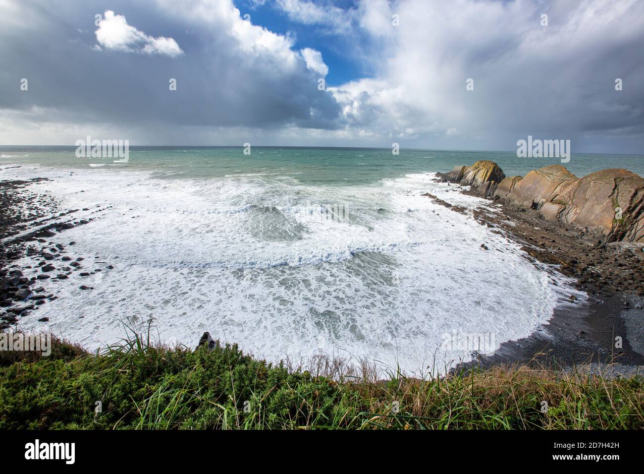 Cornish coastal scenery between Morwenstow and Mead, UK Stock Photo - Alamy