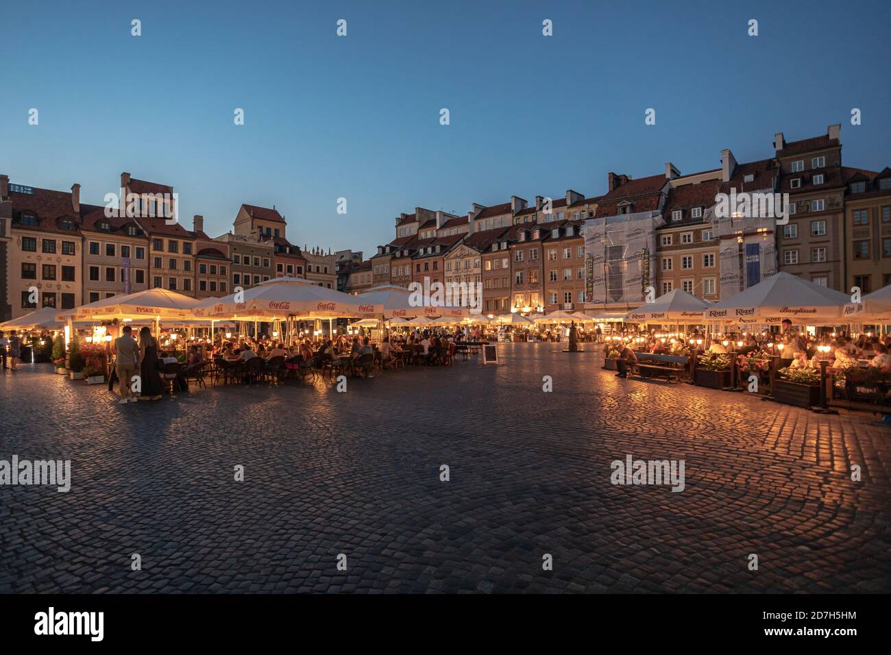 Downtown Warsaw in the evening, Poland Stock Photo - Alamy