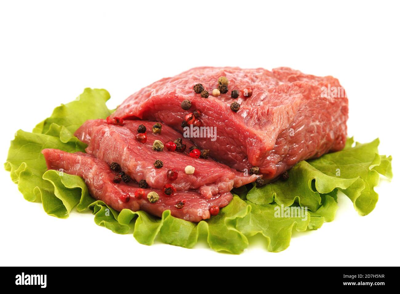 Meat fresh isolated on a white background Stock Photo - Alamy
