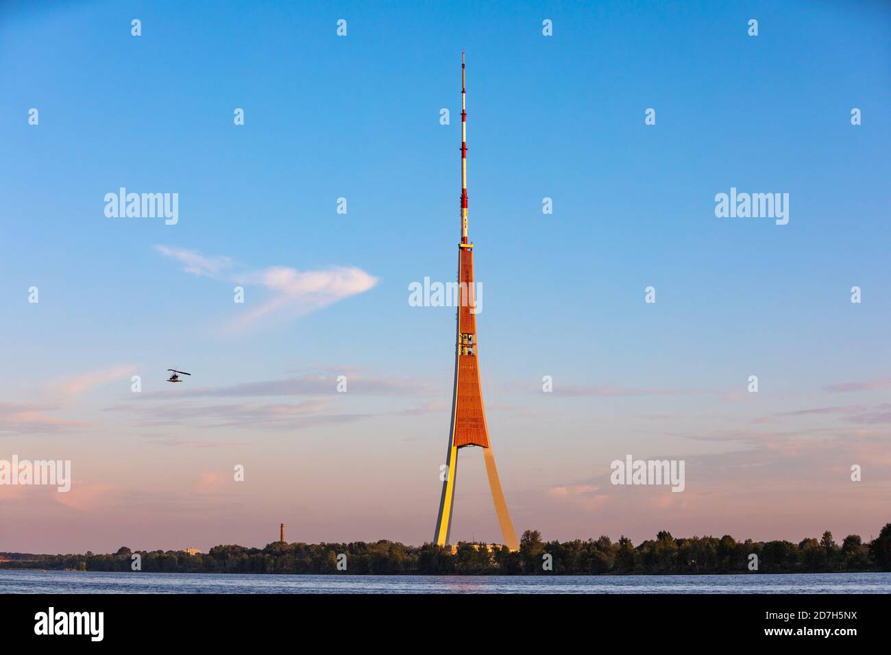 Riga Radio and TV Tower, the tallest tower in the European Union Stock ...
