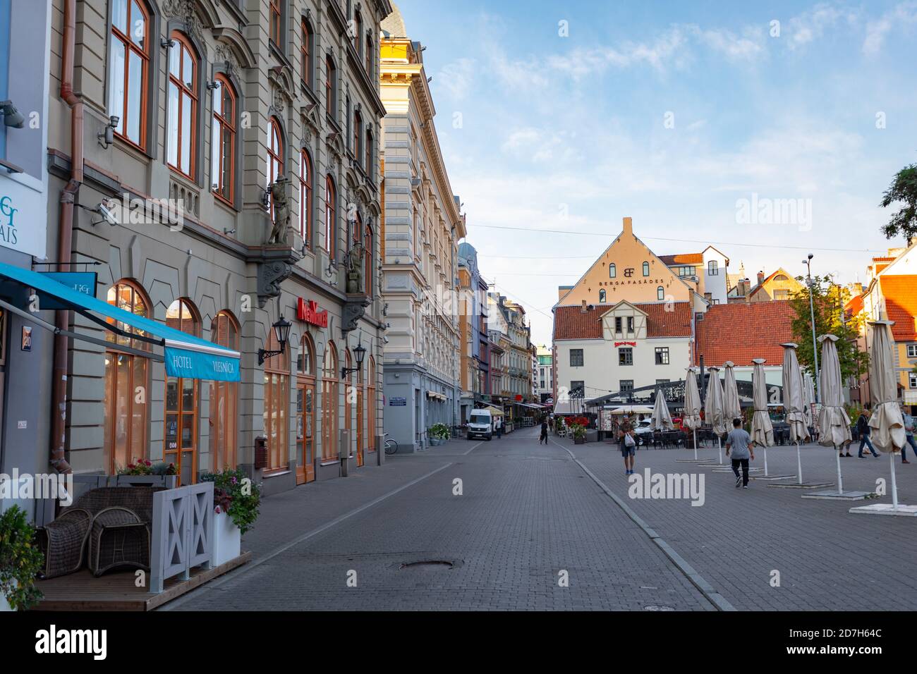 Downtown Riga streets, Latvia Stock Photo - Alamy