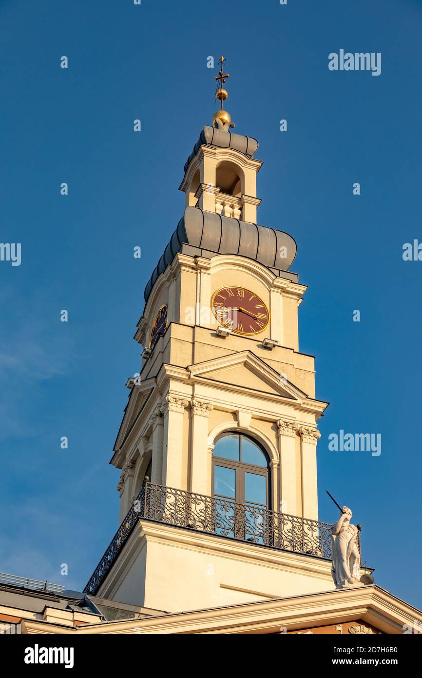 Riga clock tower hi-res stock photography and images - Alamy