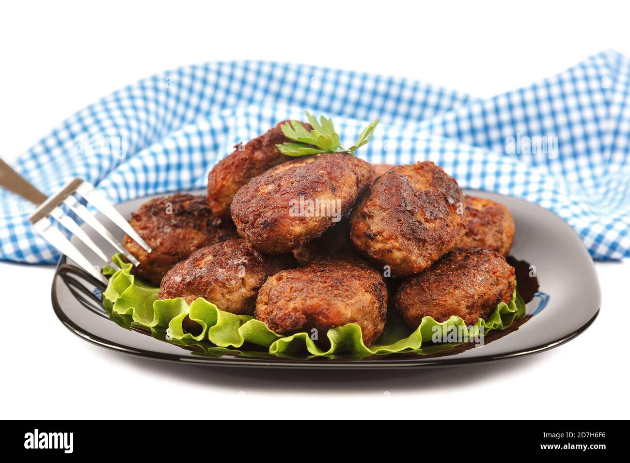 Meat patties isolated on a white background Stock Photo - Alamy