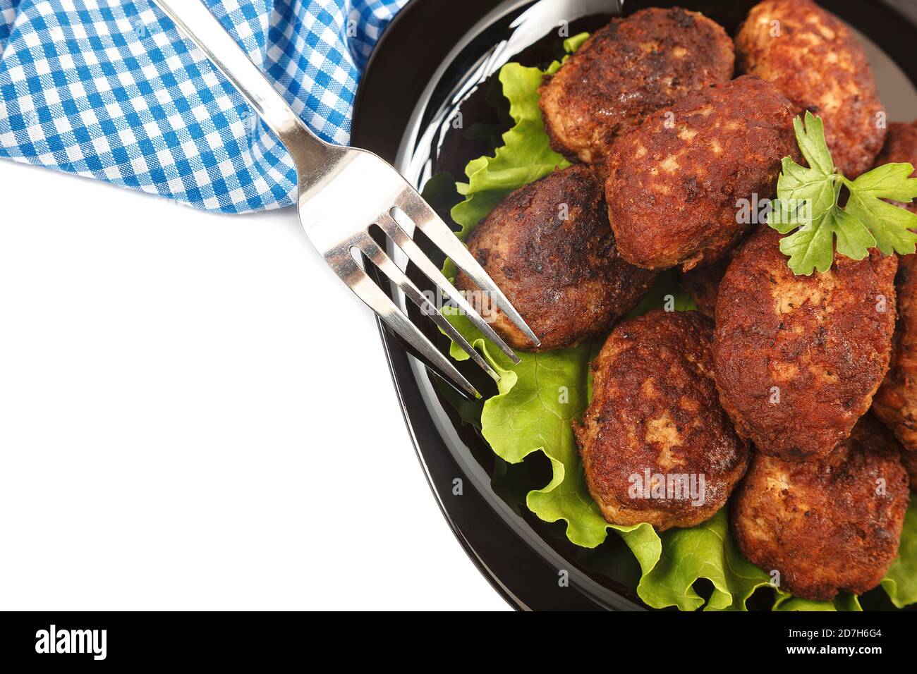 Meat patties isolated on a white background Stock Photo - Alamy