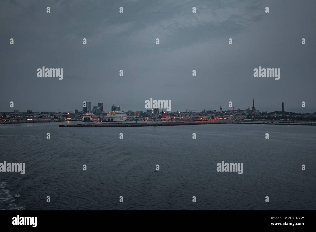 Tallinn port panorama, Estonia Stock Photo - Alamy