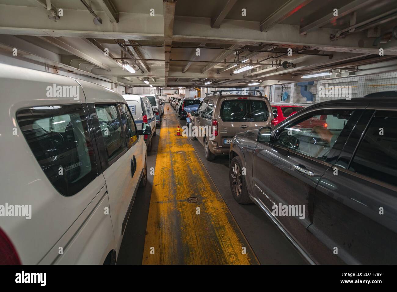 Cars parked on ferry from Tallinn to Helsinki Stock Photo - Alamy