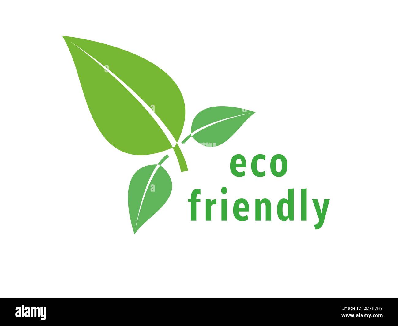 Vector ECO Friendly Green Leaves Isolated Stock Photo - Alamy
