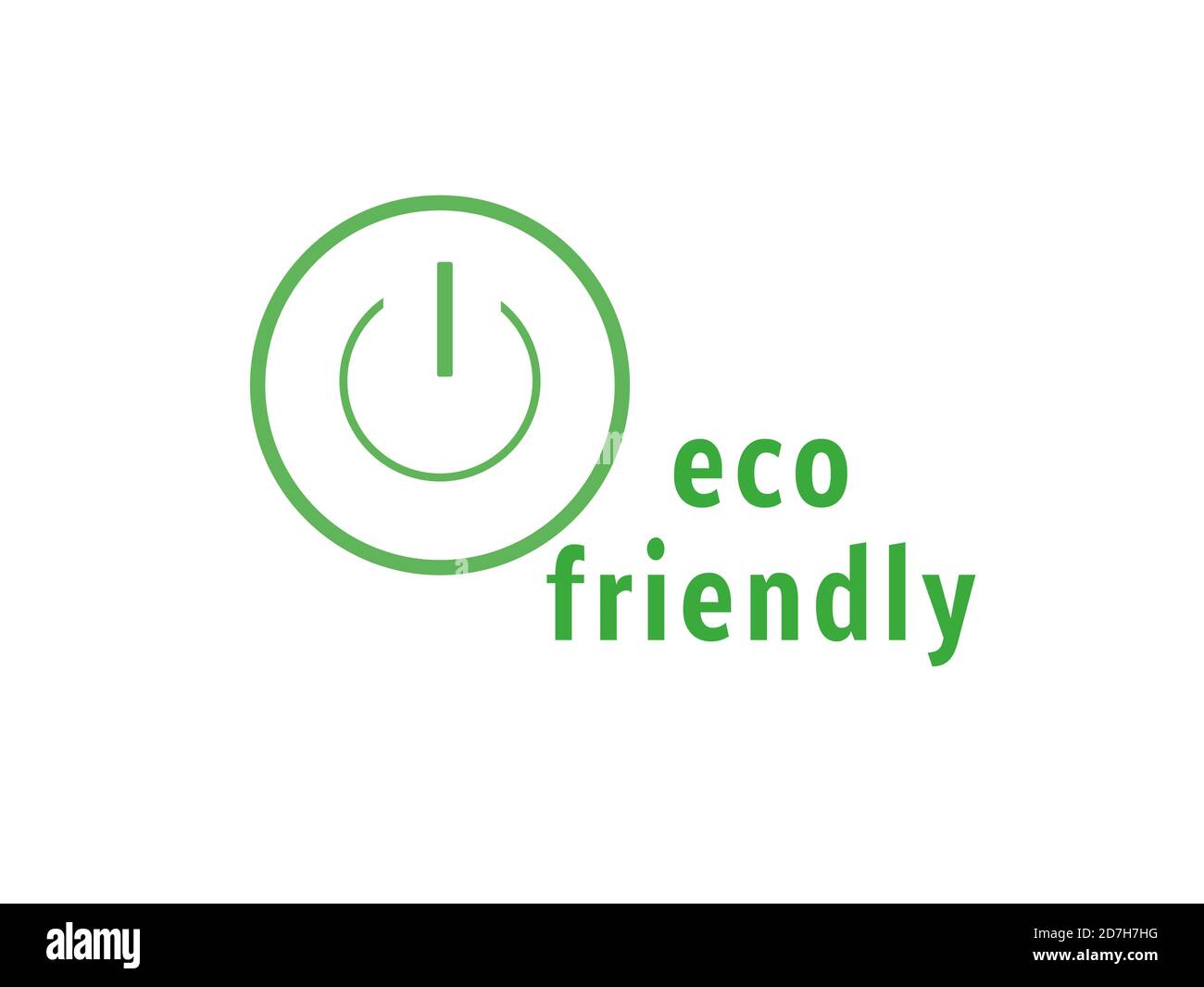 Green Eco Friendly Switch Isolated on White Background Stock Photo - Alamy