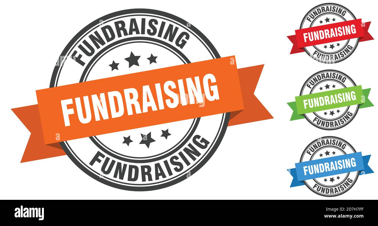 fundraising stamp. round band sign set. ribbon label Stock Vector Image ...