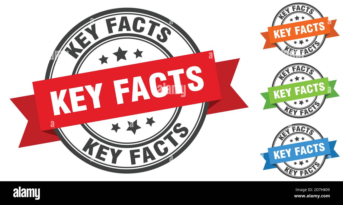 key facts stamp. round band sign set. ribbon label Stock Vector Image ...