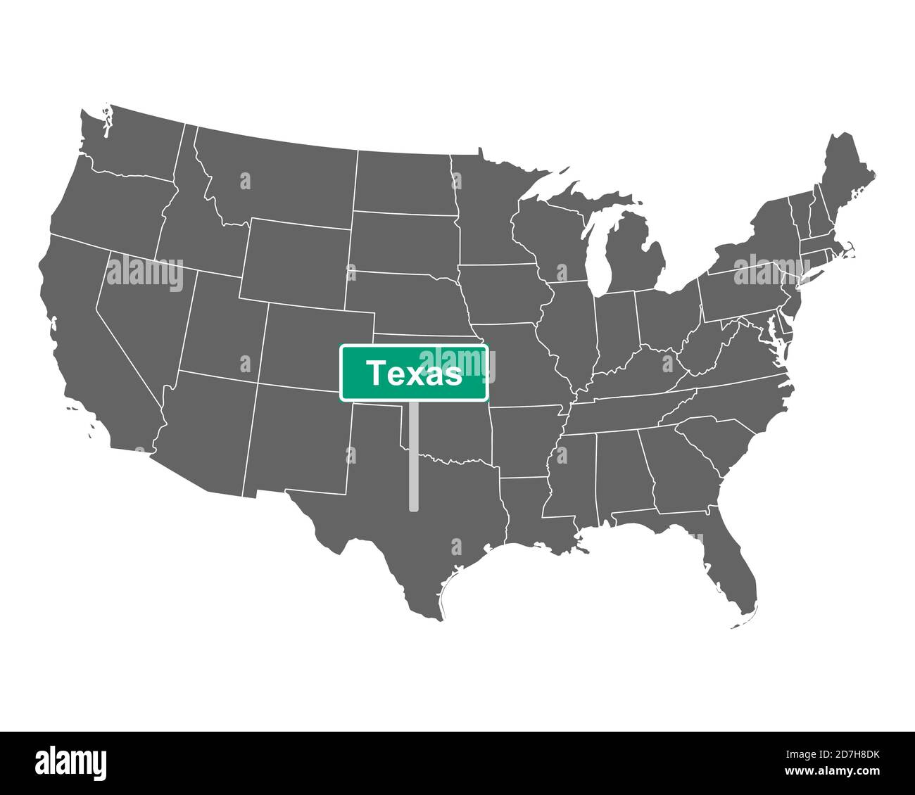Texas state road sign map hi-res stock photography and images - Alamy