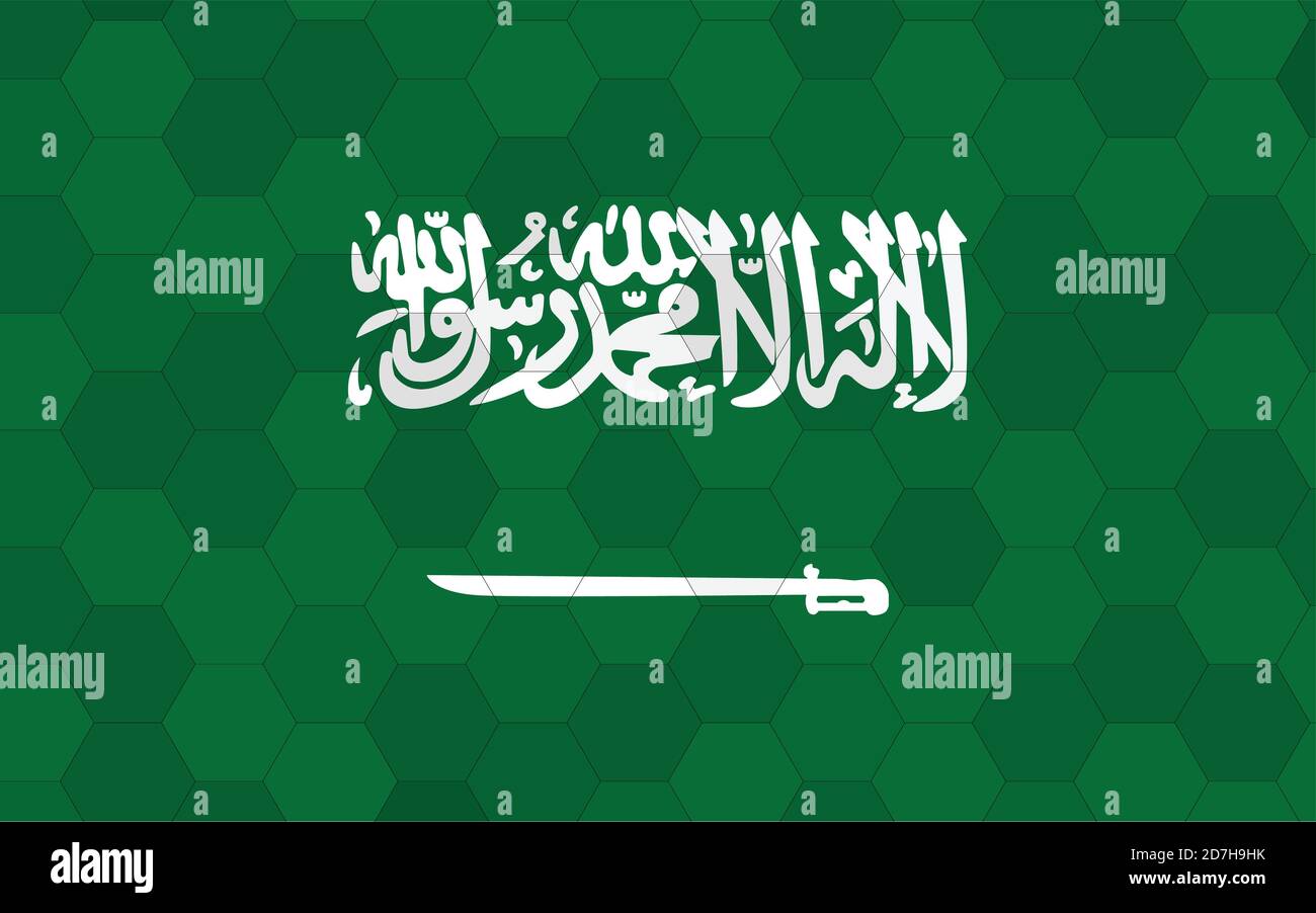 Saudi Arabia flag illustration. Futuristic Saudi Arabian flag graphic ...