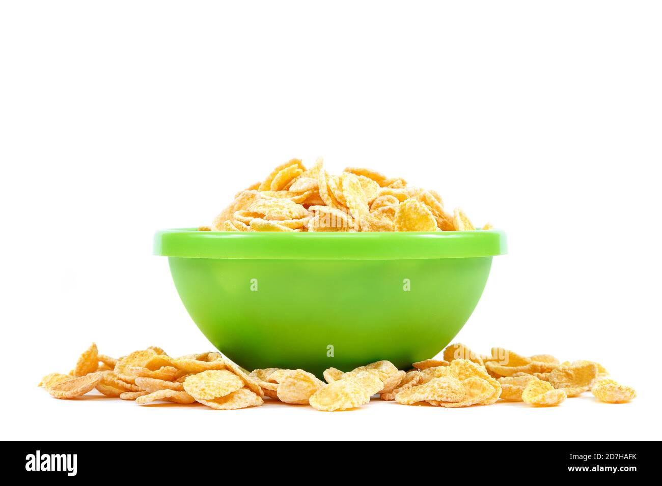 Corn flakes isolated on a white background Stock Photo - Alamy