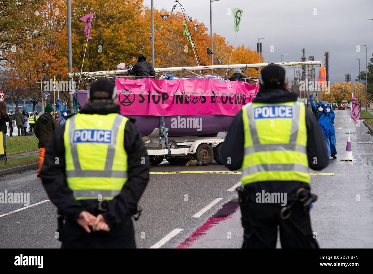 Grangemouth, Scotland, UK. 23 October 2020. Extinction Rebellion ...