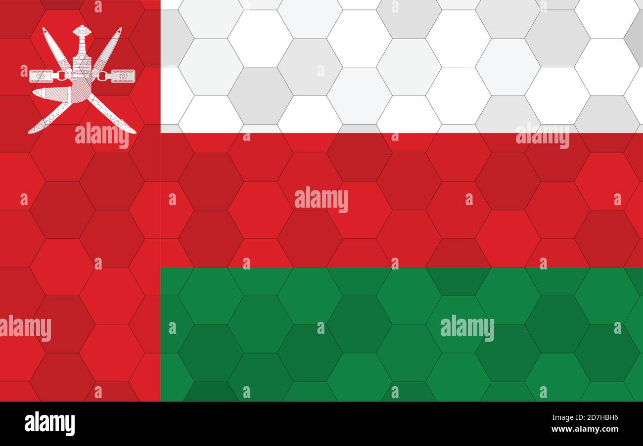 Oman flag illustration. Futuristic Omani flag graphic with abstract ...