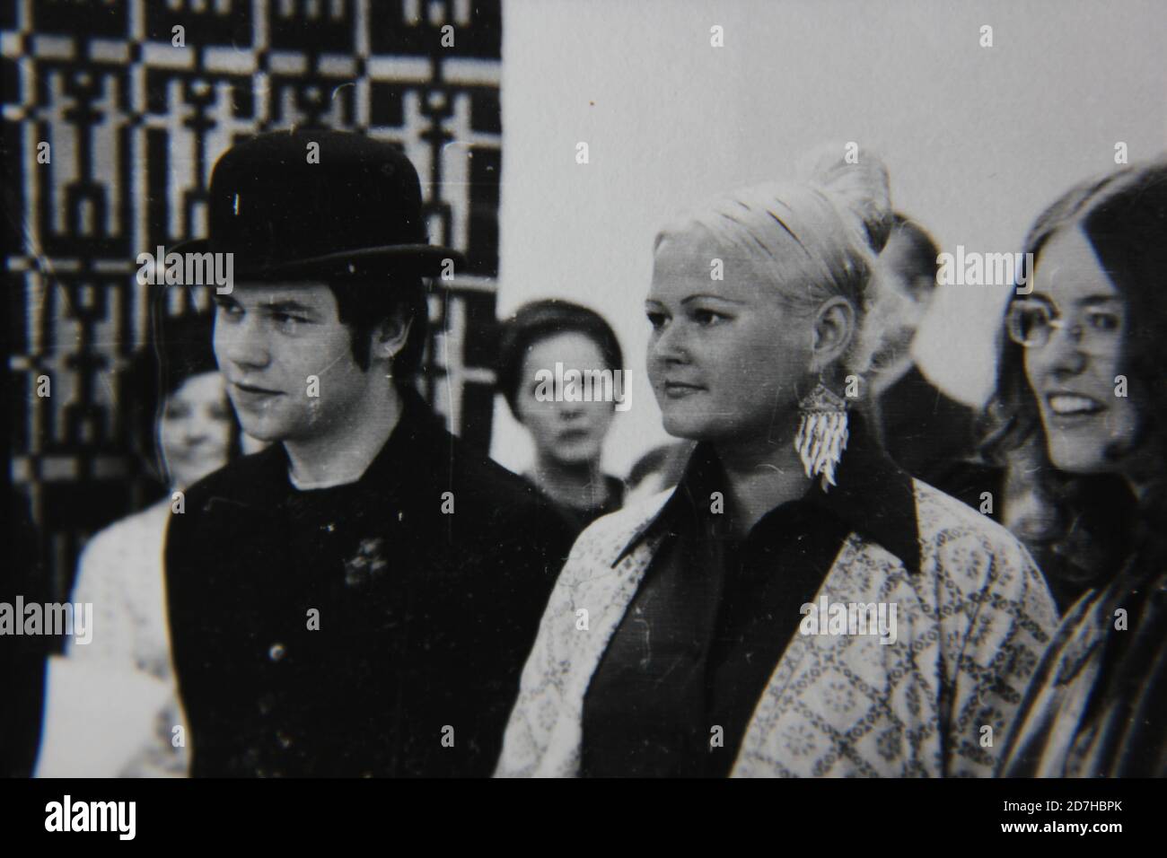 Fine 1970s vintage black ad white photography of a man wearing a ...