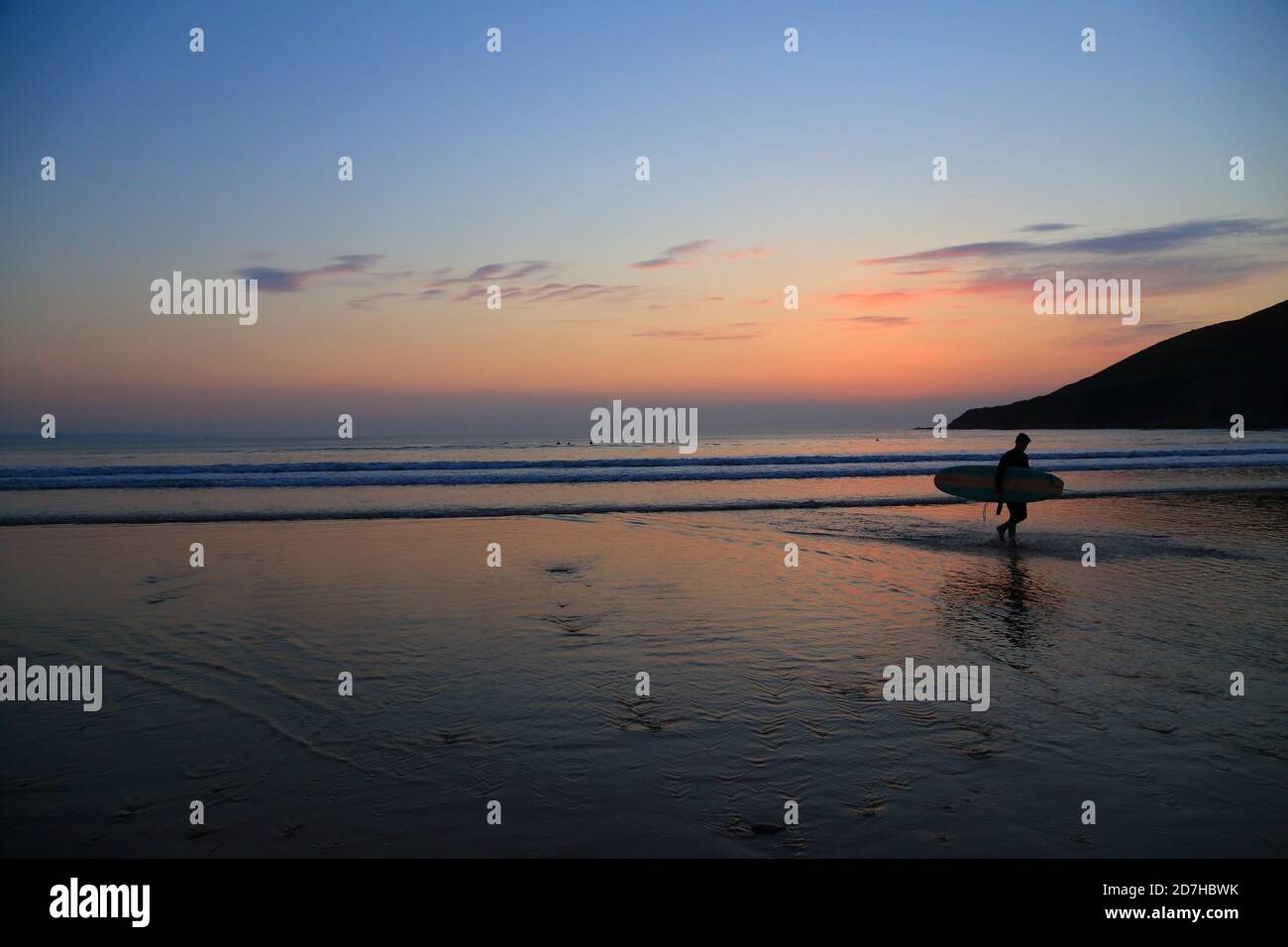 Saunton Sands sunset, Devon, UK Stock Photo - Alamy