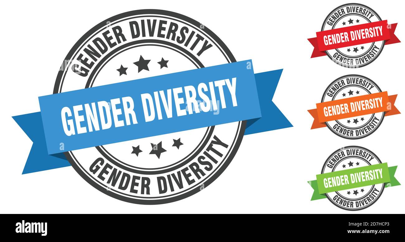 gender diversity stamp. round band sign set. ribbon label Stock Vector ...