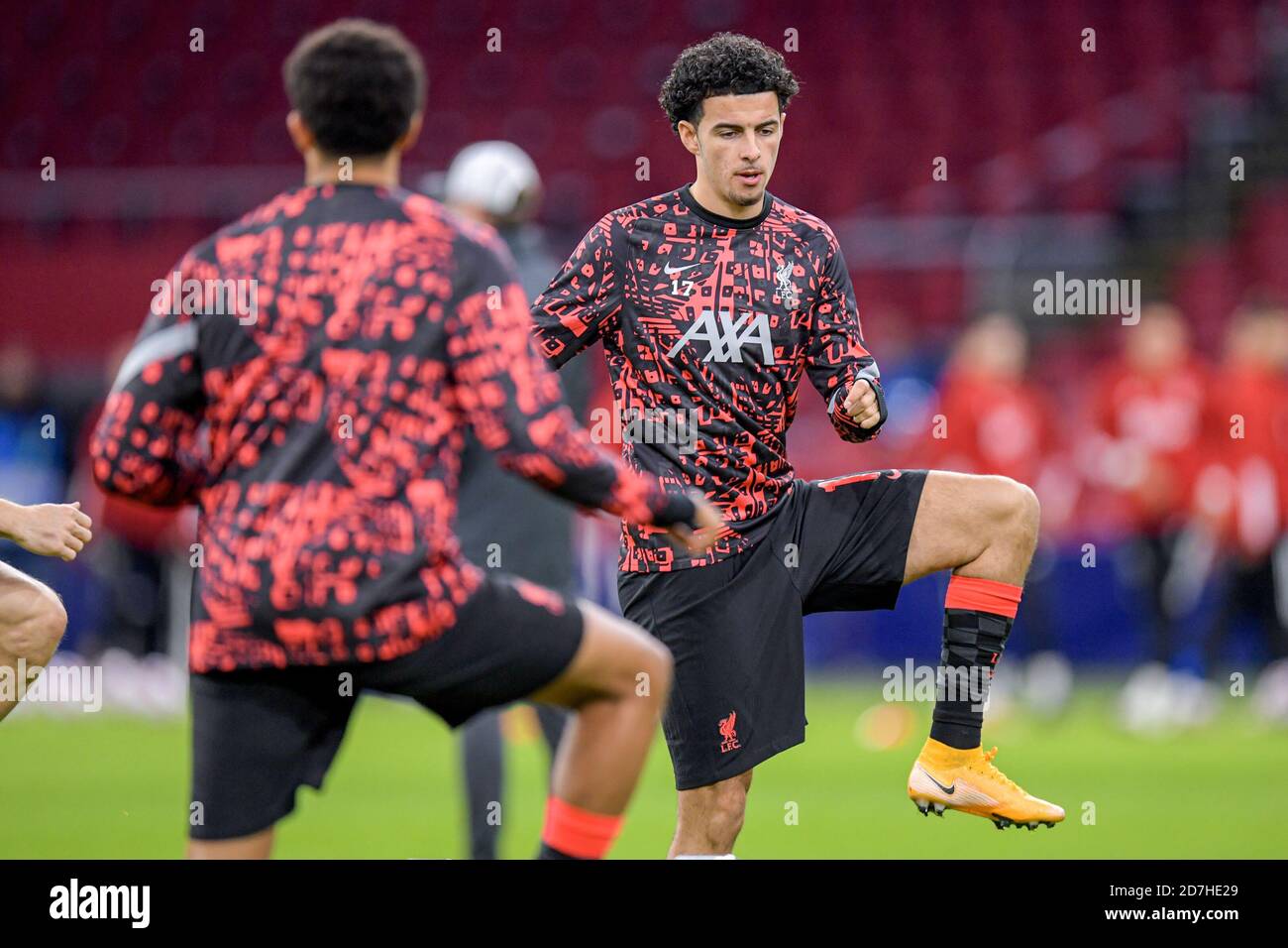 AMSTERDAM, NETHERLANDS - OCTOBER 21: Curtis Jones of Liverpool FC ...