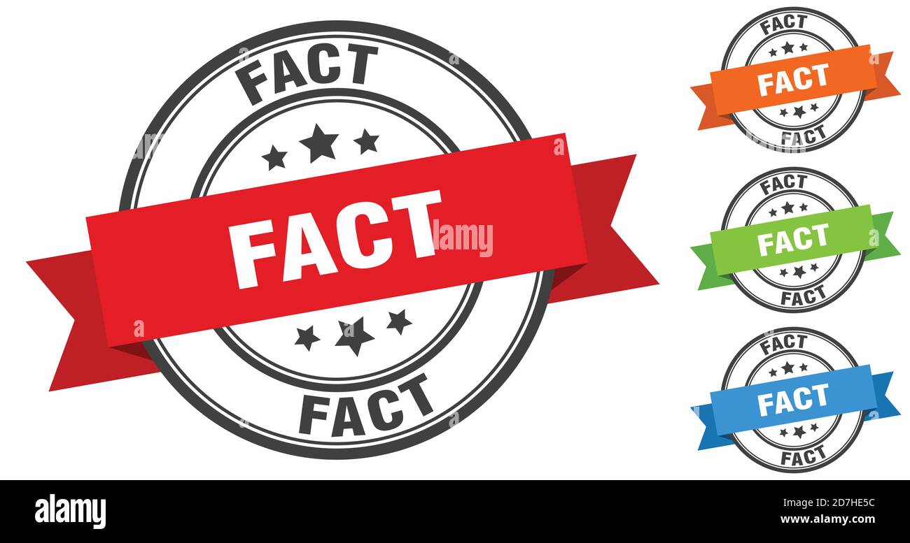 fact stamp. round band sign set. ribbon label Stock Vector Image & Art ...