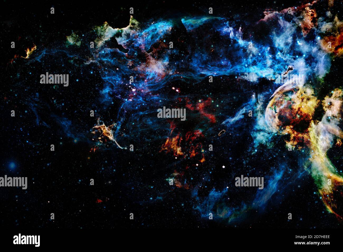 Endless universe with stars and galaxies in outer space. Cosmos art ...