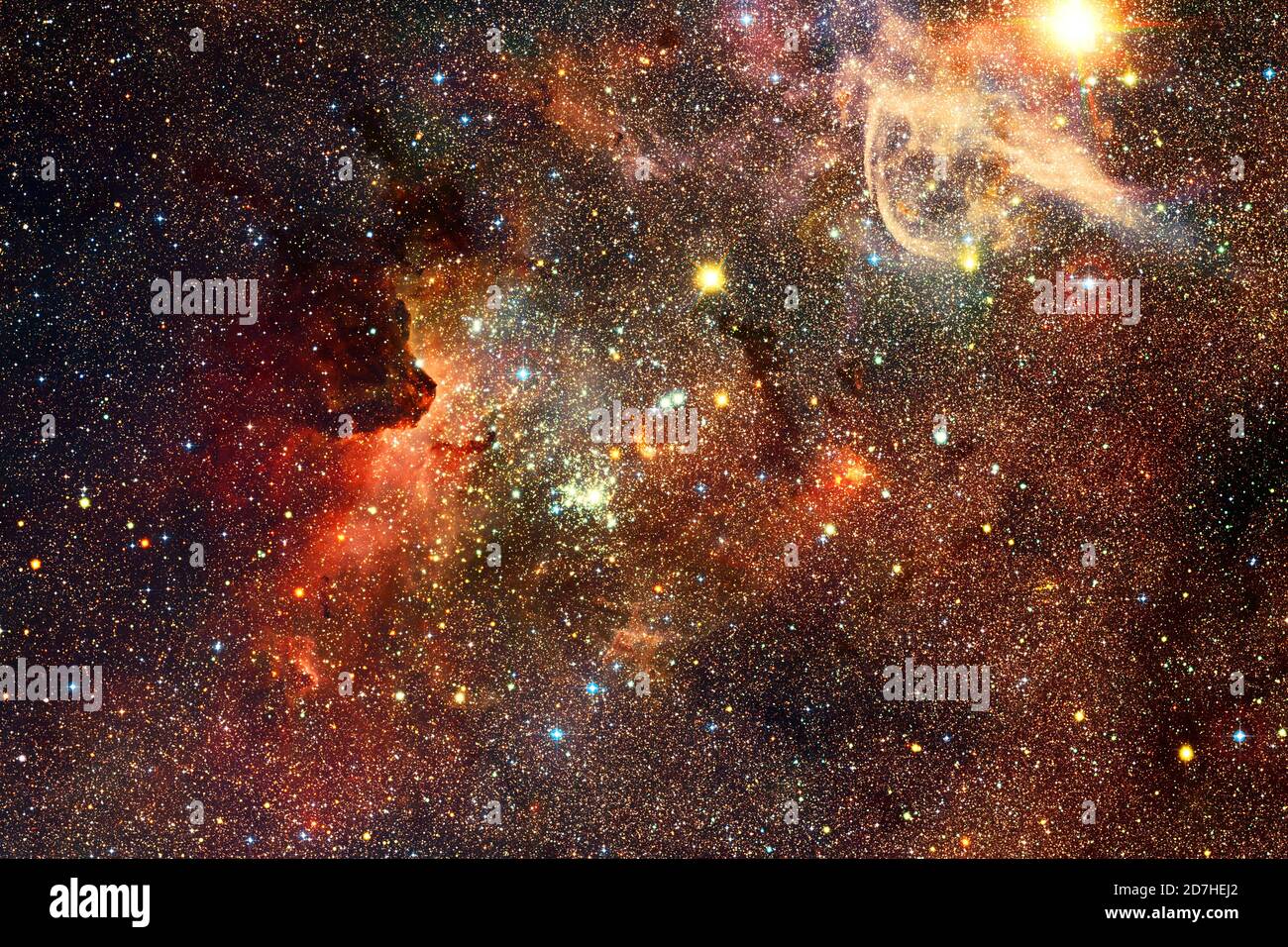 Endless universe with stars and galaxies in outer space. Cosmos art ...