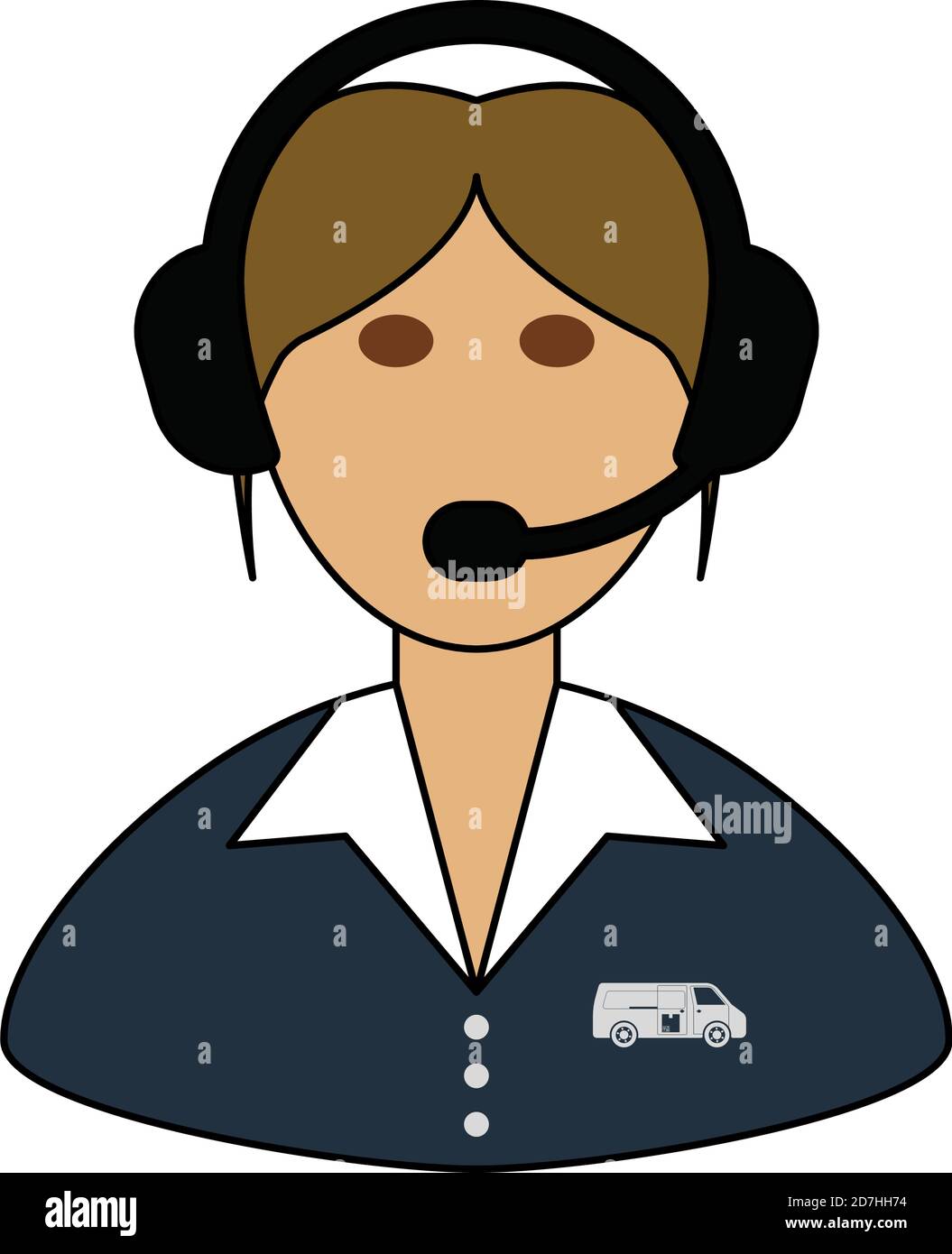 Logistic Dispatcher Consultant Icon. Editable Outline With Color Fill ...