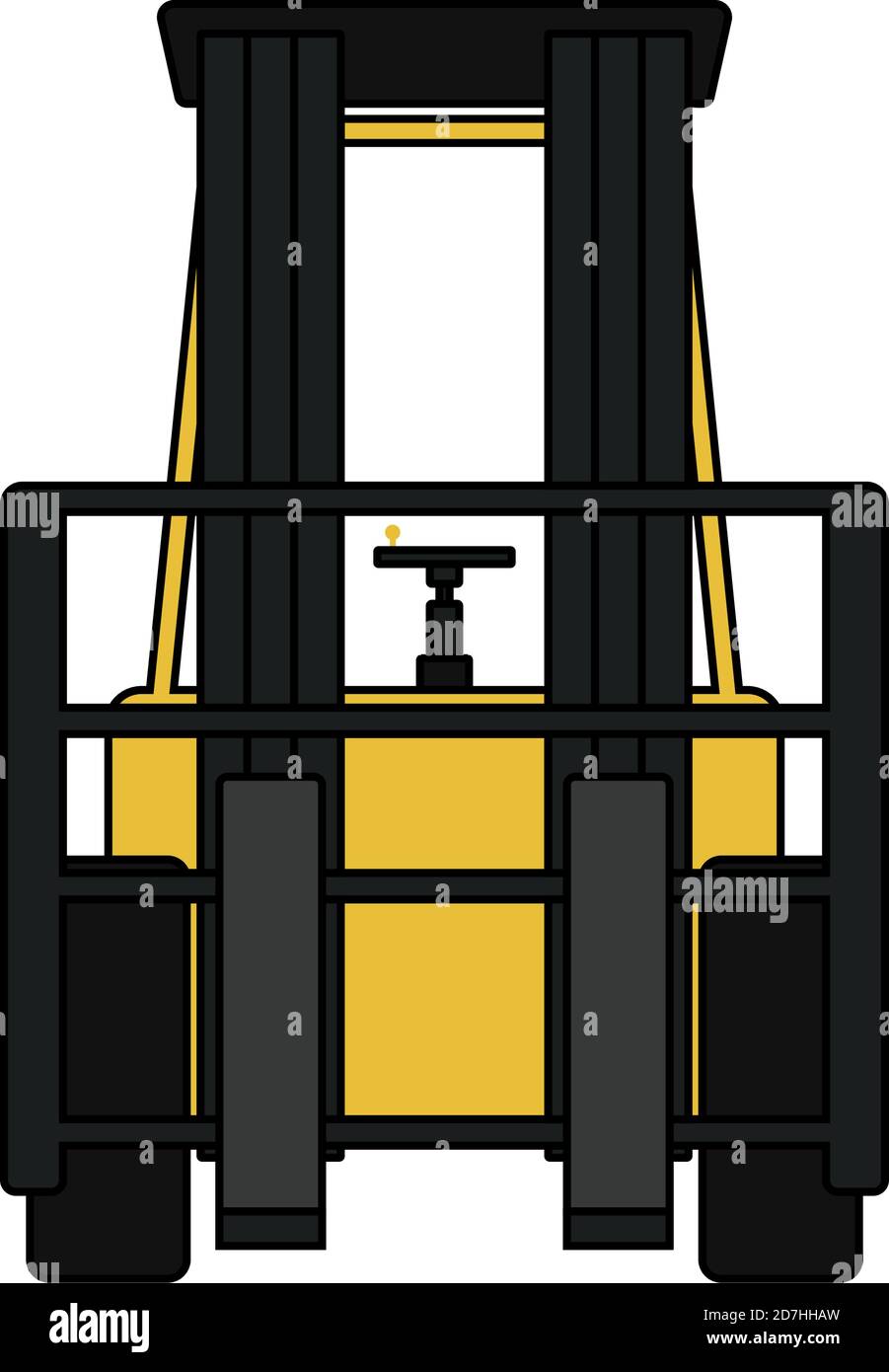 Warehouse Forklift Icon. Editable Outline With Color Fill Design ...