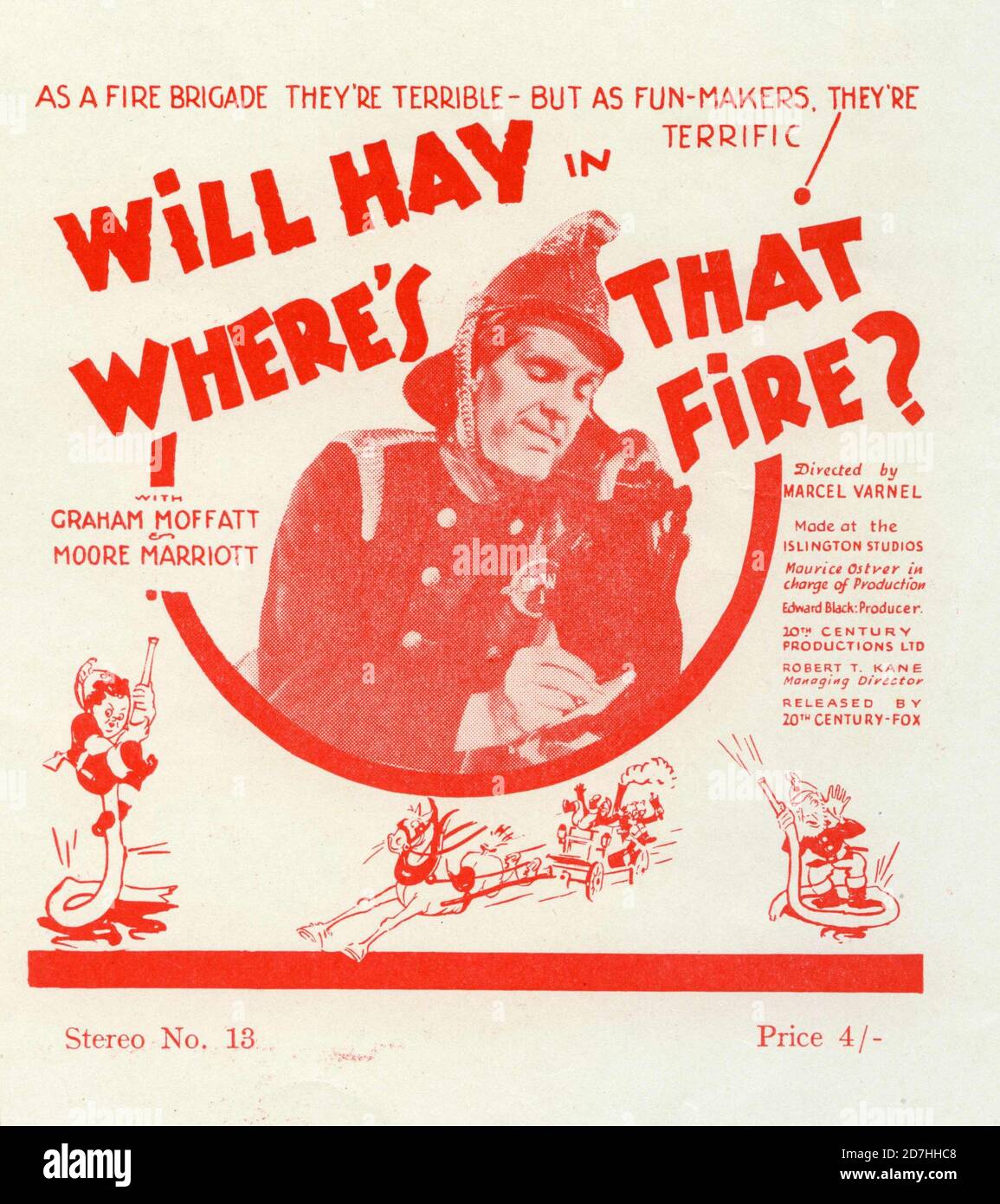 WILL HAY GRAHAM MOFFATT and MOORE MARRIOTT in WHERE'S THAT FIRE ? 1939 ...