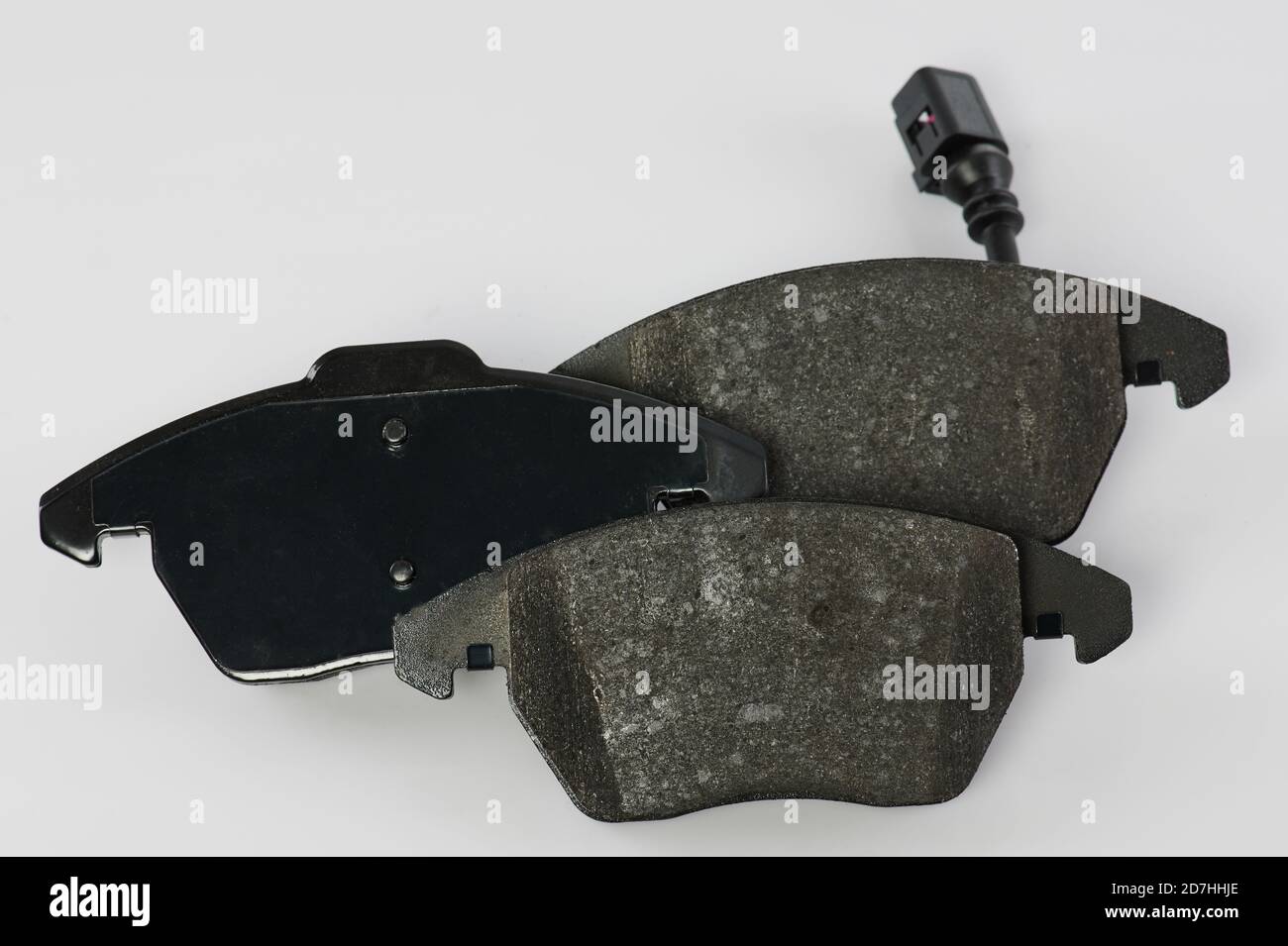 Set of car breaking pads isolated on white studio background Stock ...