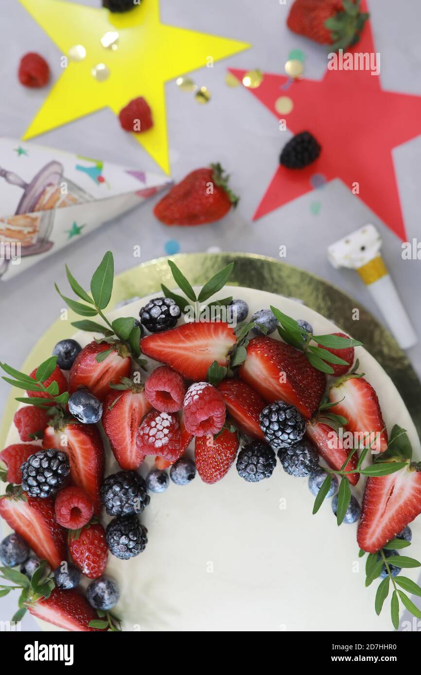 Confectionery flavored cakes for a holiday and a normal breakfast Stock ...