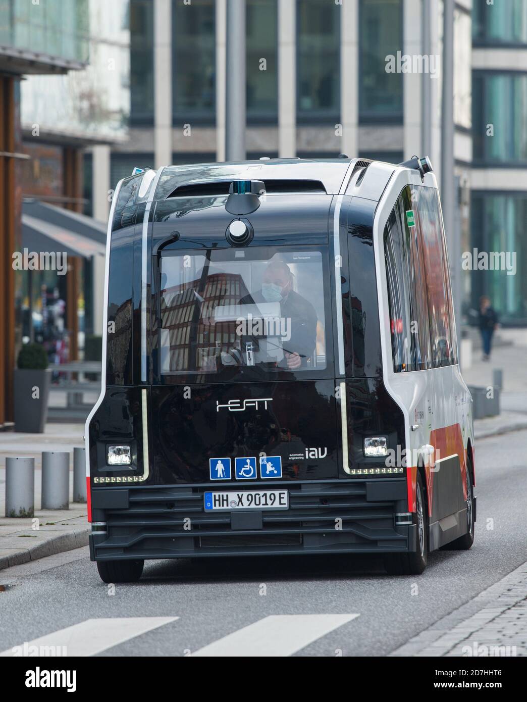 Hamburg, Germany. 23rd Oct, 2020. A Hamburger Hochbahn minibus running ...
