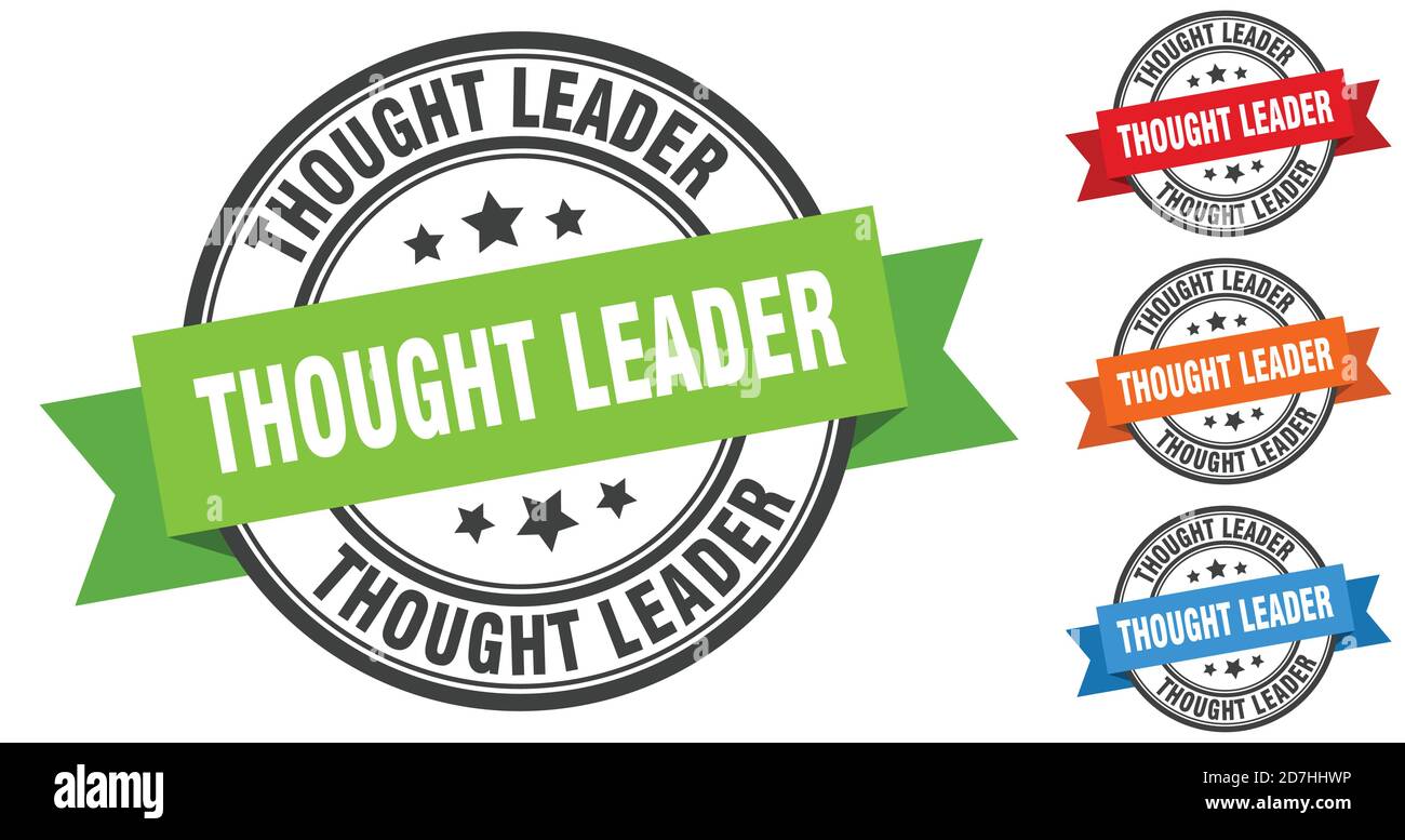 thought leader stamp. round band sign set. ribbon label Stock Vector ...
