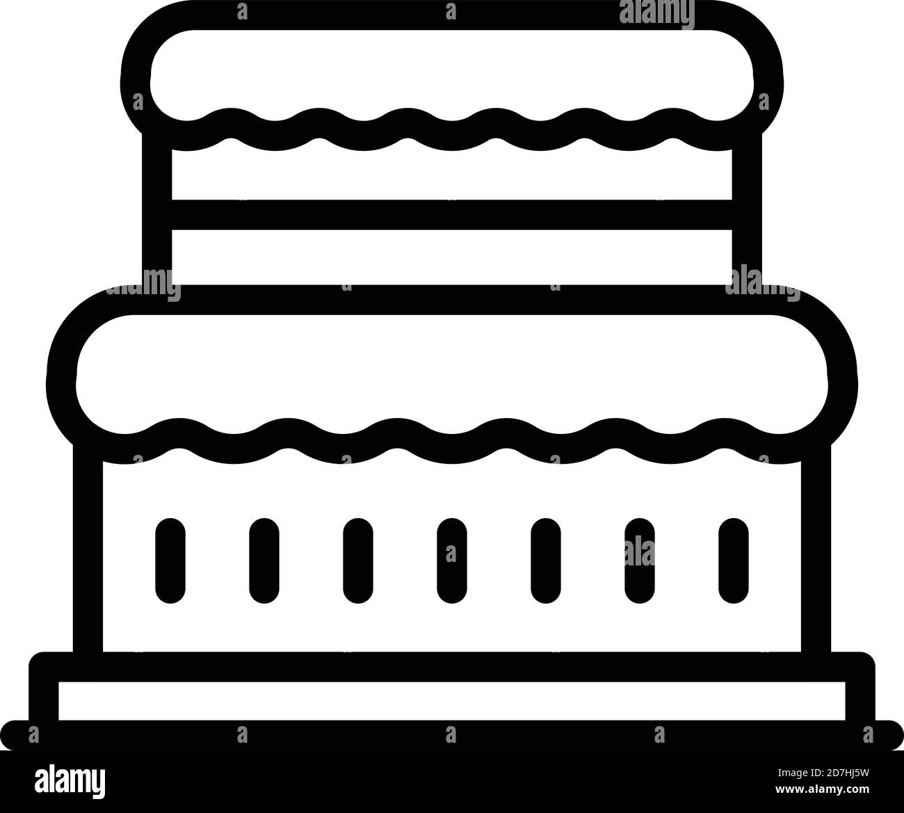 Bakery cake icon. Outline bakery cake vector icon for web design ...